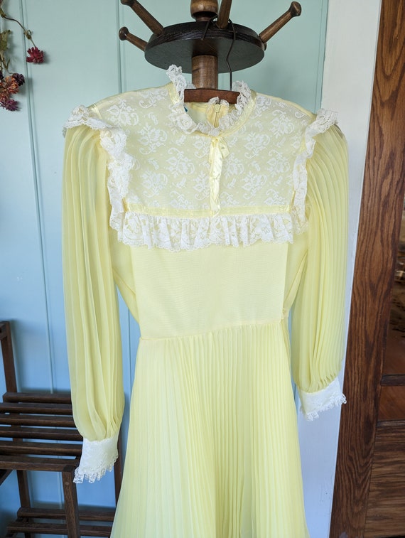 Vintage Pleated Mod Mini Dress - Gem