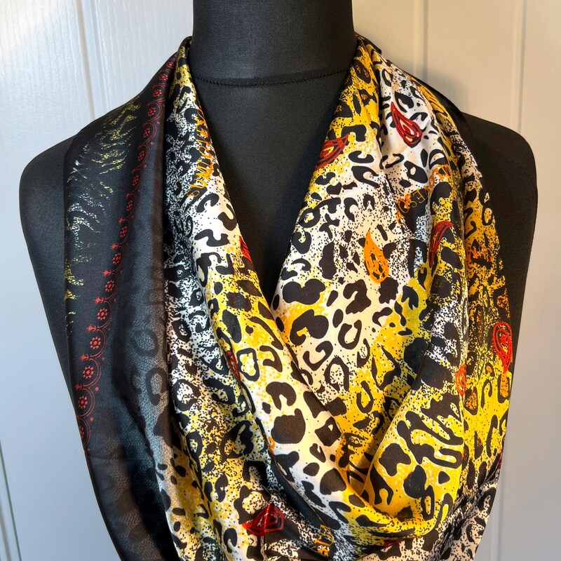 Leopard Print Scarf - Etsy