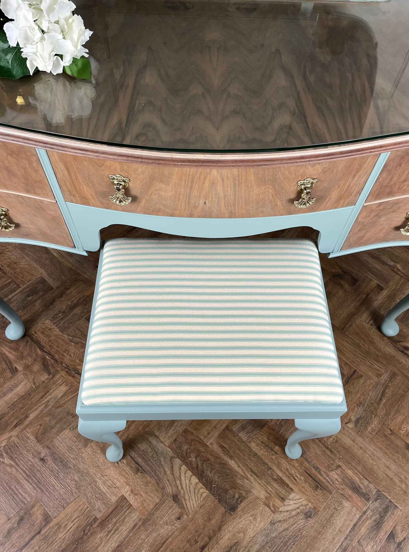 Vintage Blue Dressing Table Set 1940s Bedroom Furniture - Etsy