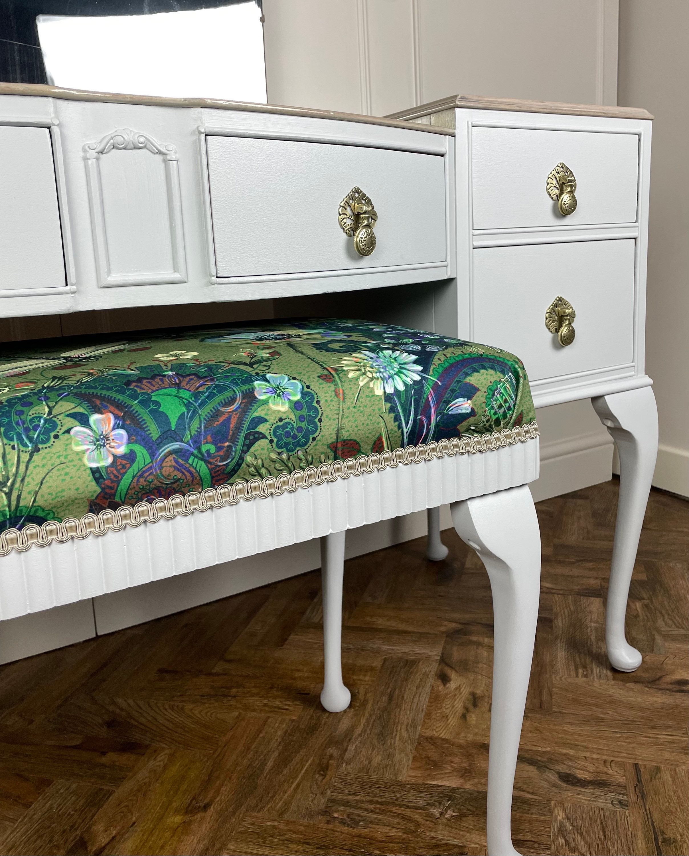 Vintage Grey Painted Dressing Table 1940s Vintage Bedroom - Etsy