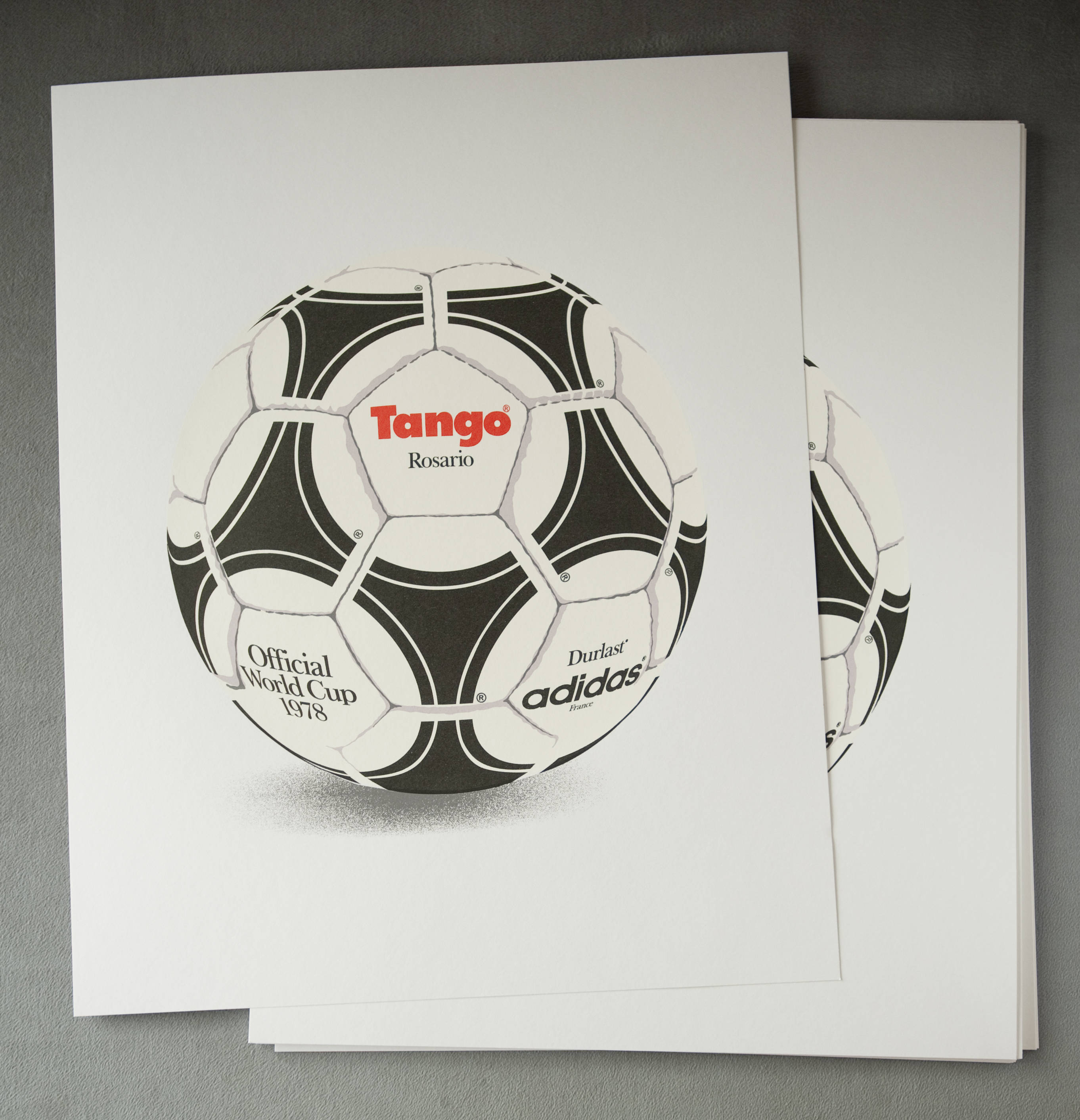 Classic 1978 World Cup Adidas Tango Football 5-colour Screenprint ...