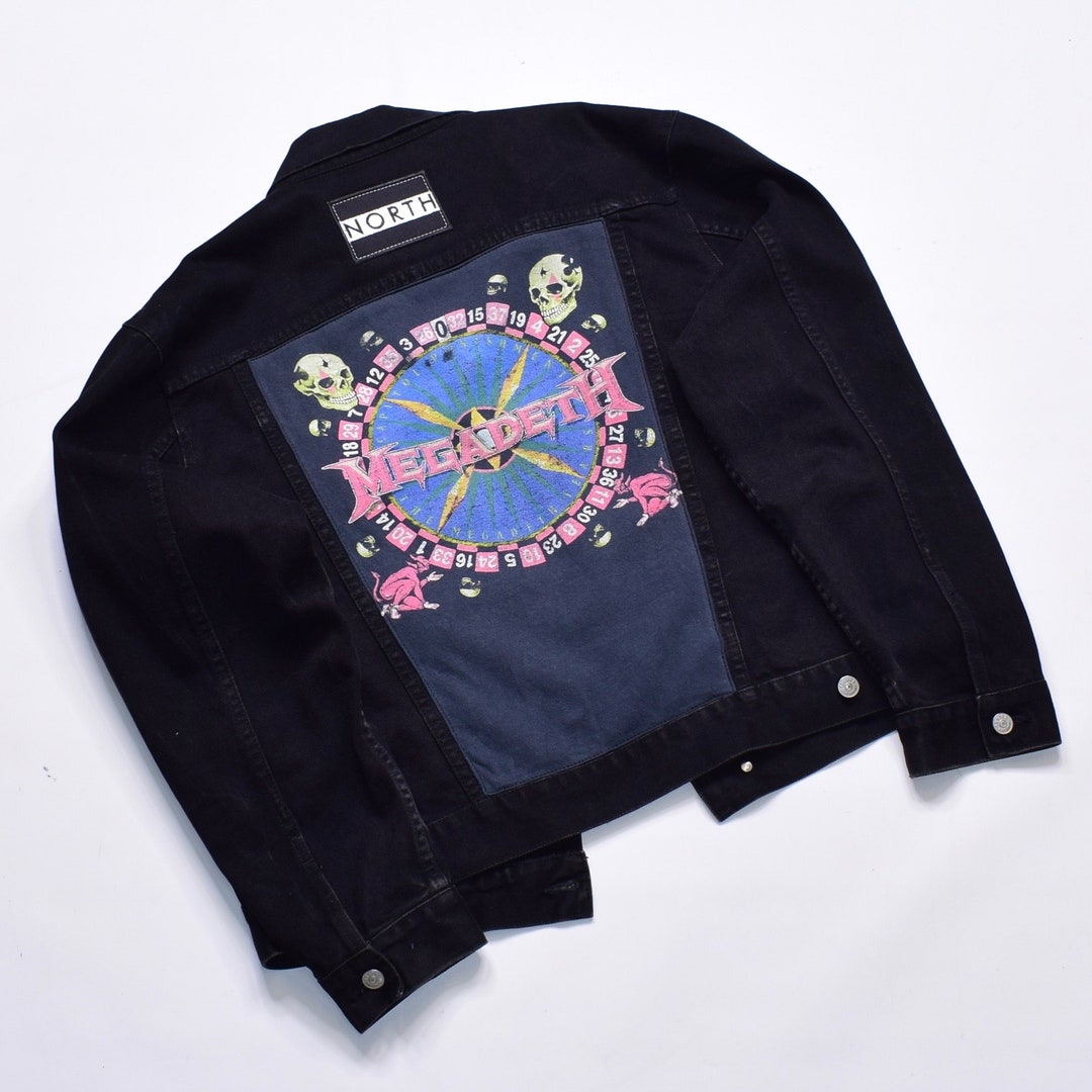 NORTH Reworked Custom Megadeth Black Denim Jacket Size Medium - Etsy