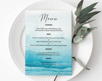 Beach Wedding Menu | Etsy