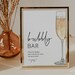 CHAMPAGNE | Bubbly Bar Sign, Mimosa Bar Sign Template, Printable ...