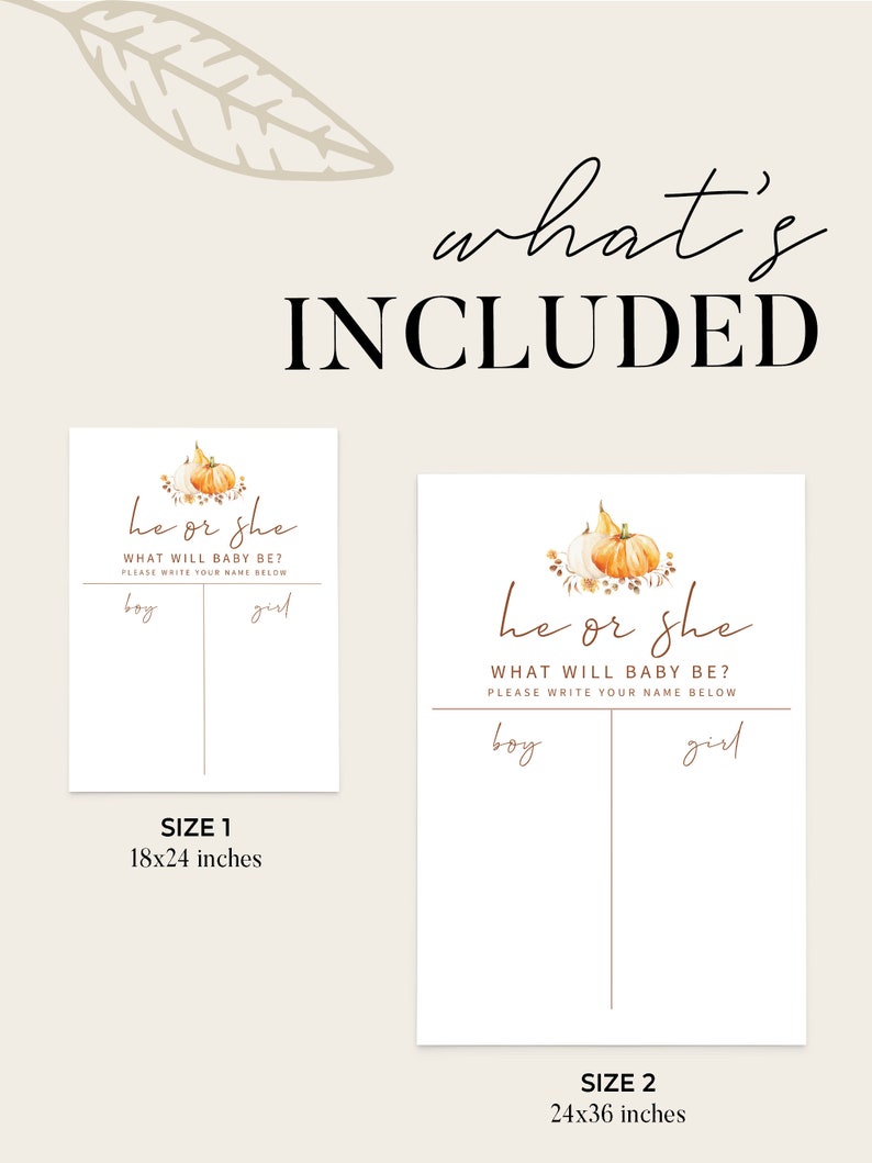 PUMPKIN | Gender Guess Board, He or She Sign, Fall Gender Reveal ...