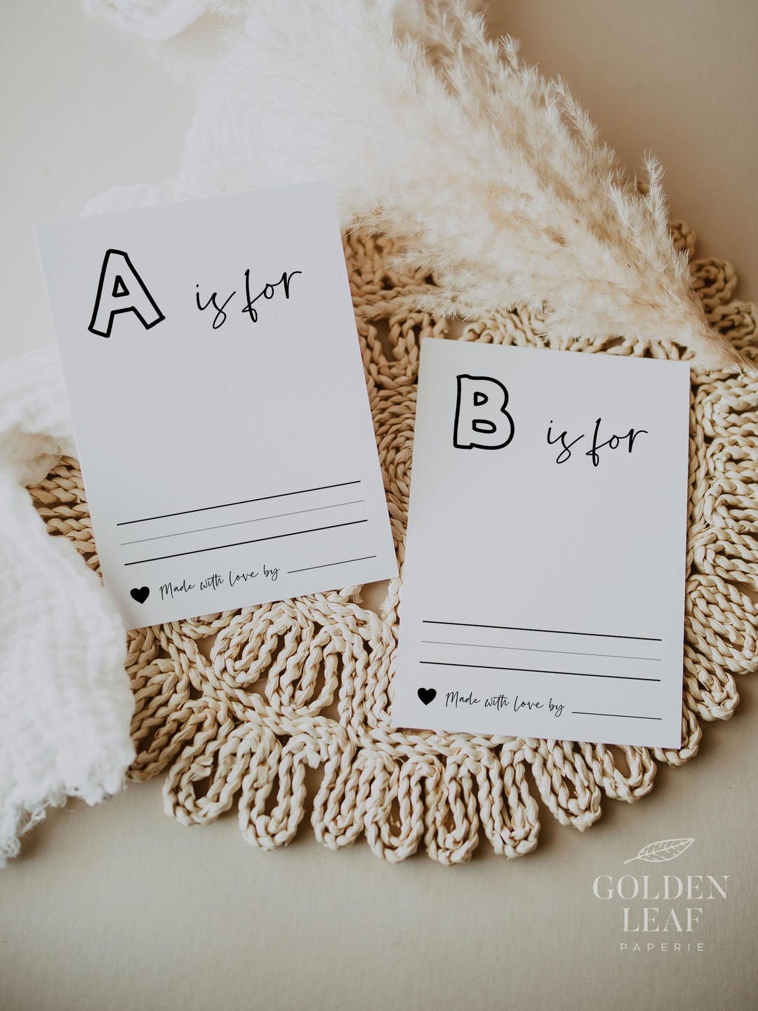 Baby's First ABC 123 Book, Baby Shower Activity, Printable Alphabet ...