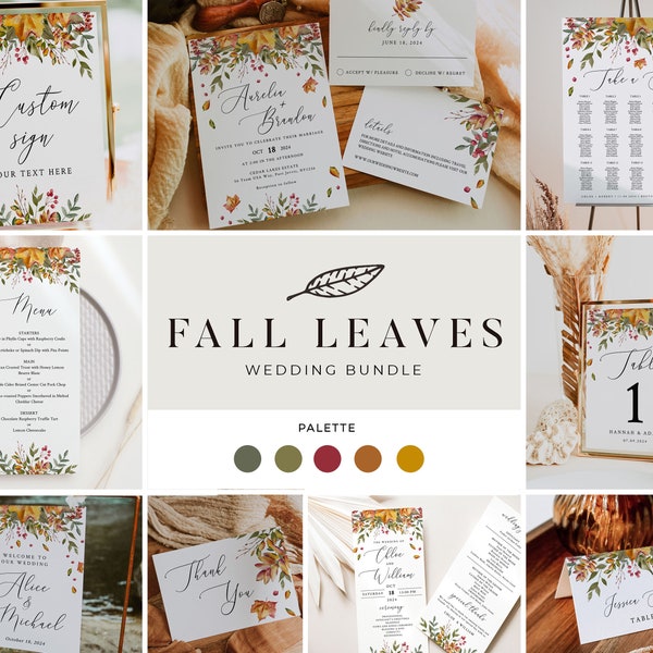 Rustic Fall Wedding Invitations - Etsy