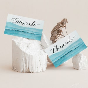 BEACH | Food Buffet Cards, Printable Template, Labels, Digital Download ...