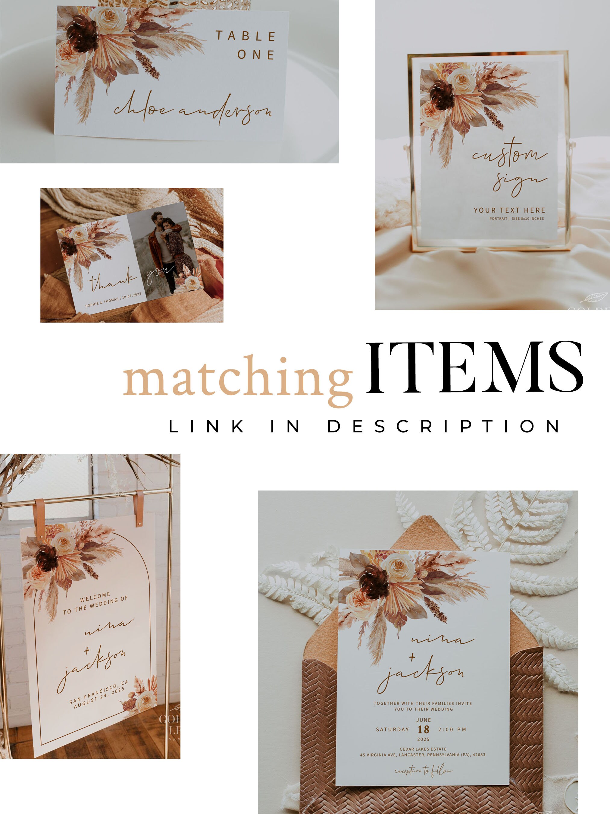 TERRACOTTA Cards & Gifts Sign Printable Template Boho - Etsy