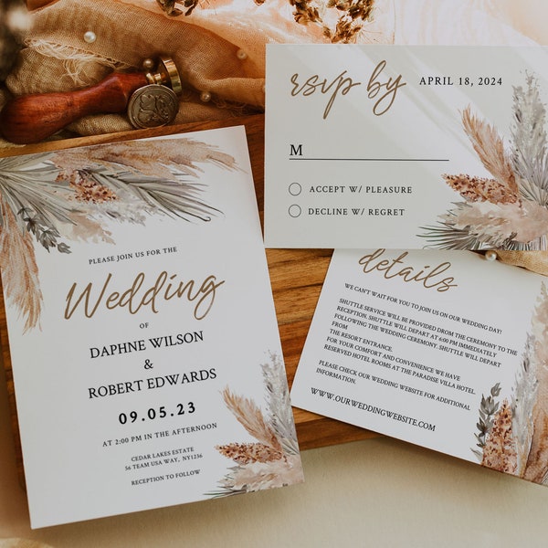 Boho Invitation - Etsy