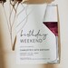 WINE | Birthday Weekend Itinerary and Invitation, Printable Invite, for ...