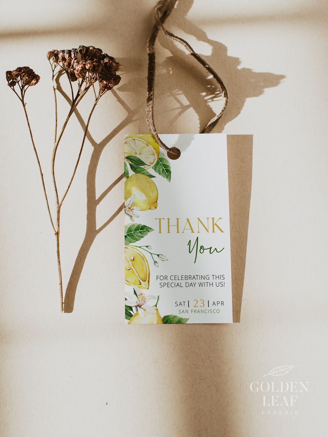LEMON | Favor Tag Template, Mimosa Bar Tags, Main Squeeze, Lemon ...