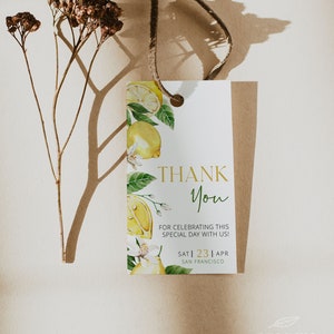 LEMON | Favor Tag Template, Mimosa Bar Tags, Main Squeeze, Lemon ...