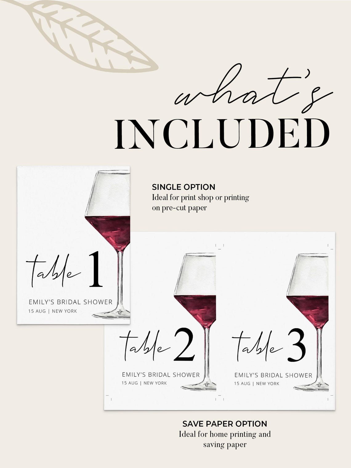 WINE | Table Numbers, Printable Template, Modern Table Numbers, Vino ...