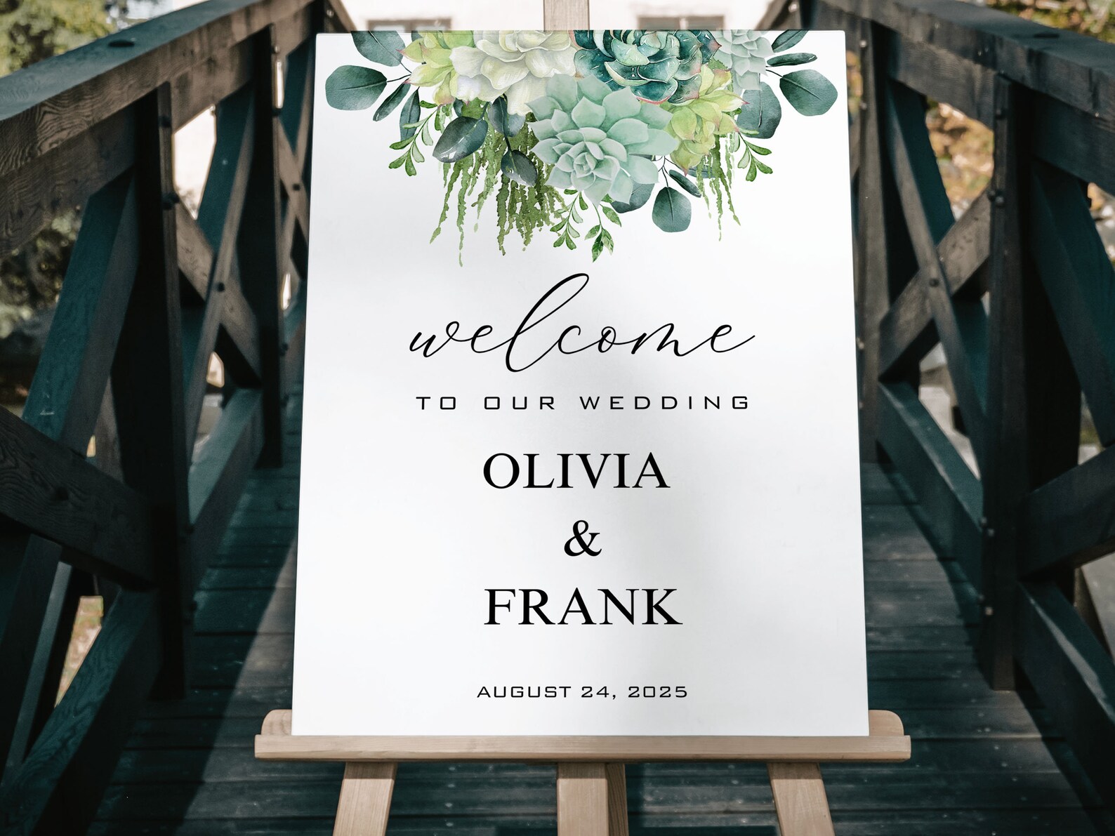 SUCCULENT Wedding Welcome Sign Template Printable Boho | Etsy