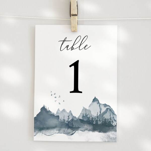 Mountain Table Numbers - Etsy