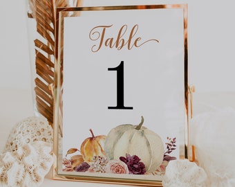 Fall Table Numbers | Etsy