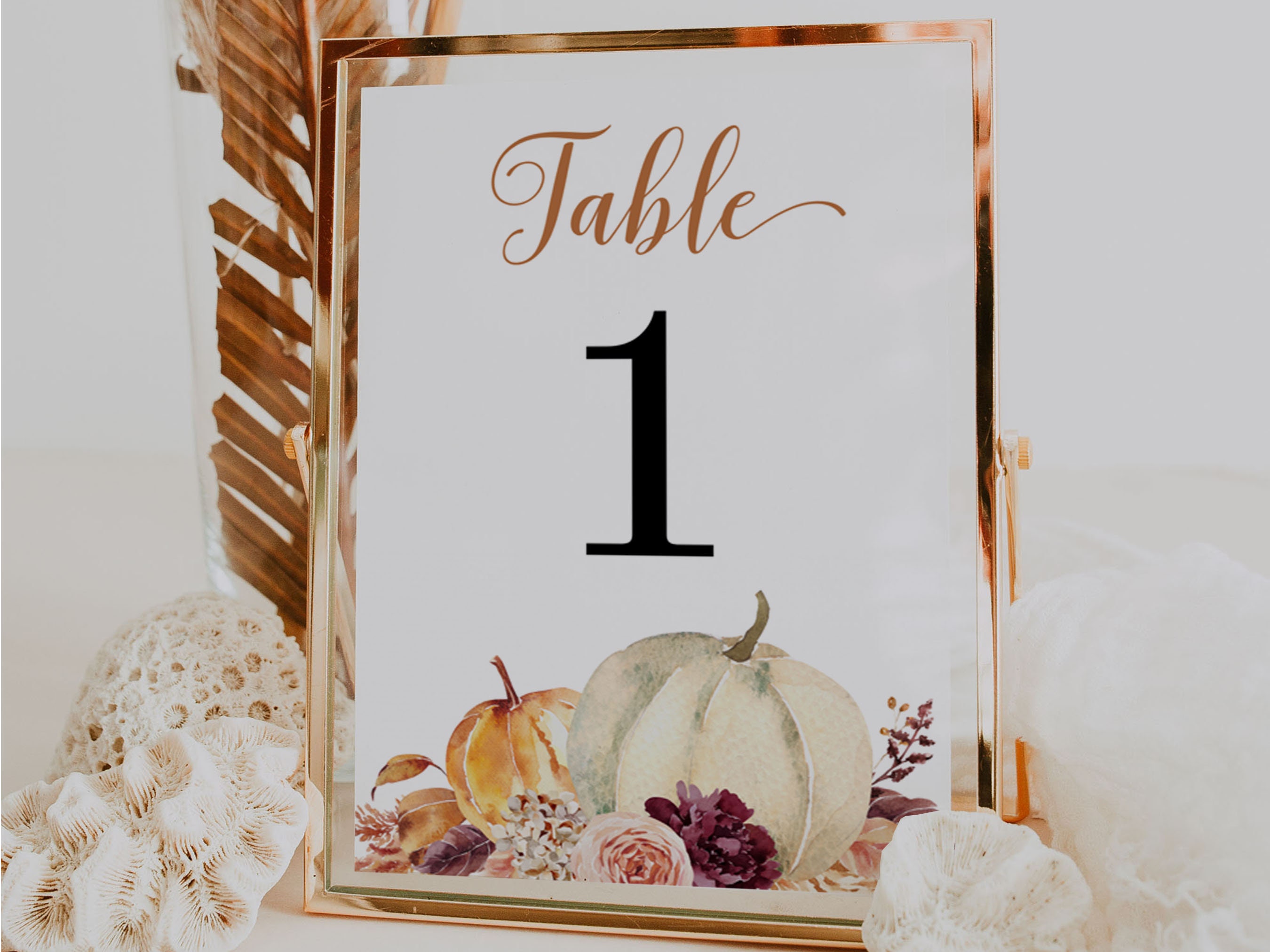 PUMPKIN Table Numbers Printable Template Fall Wedding - Etsy Australia