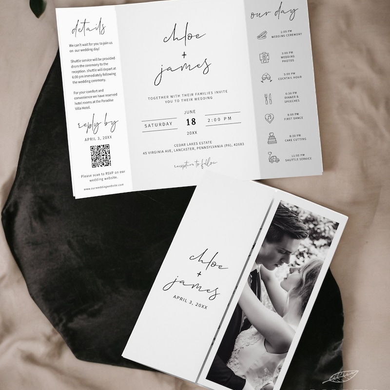 Folding Invitation - Etsy