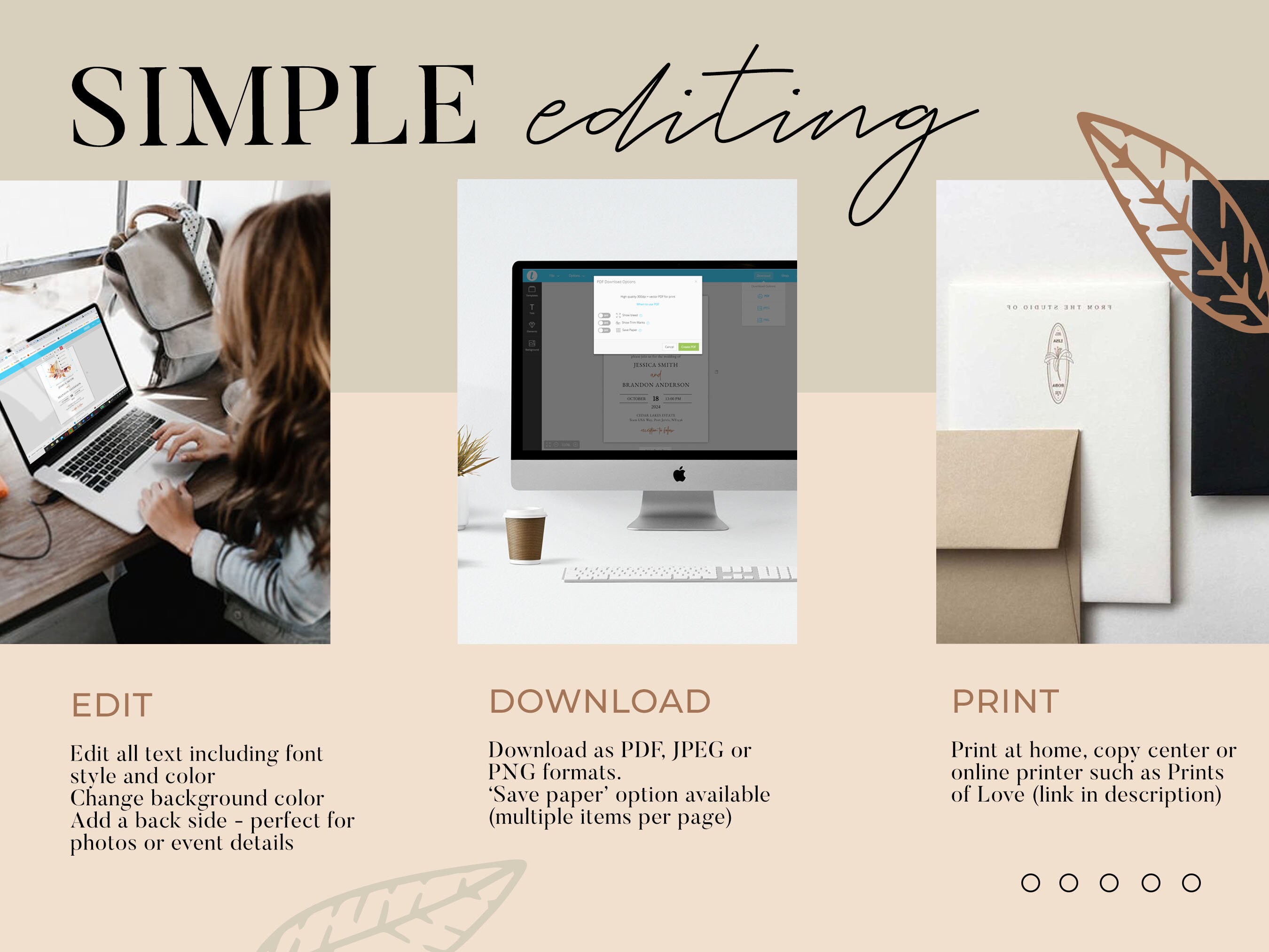 PURPLE Wedding Program Booklet Template Printable Lavender - Etsy