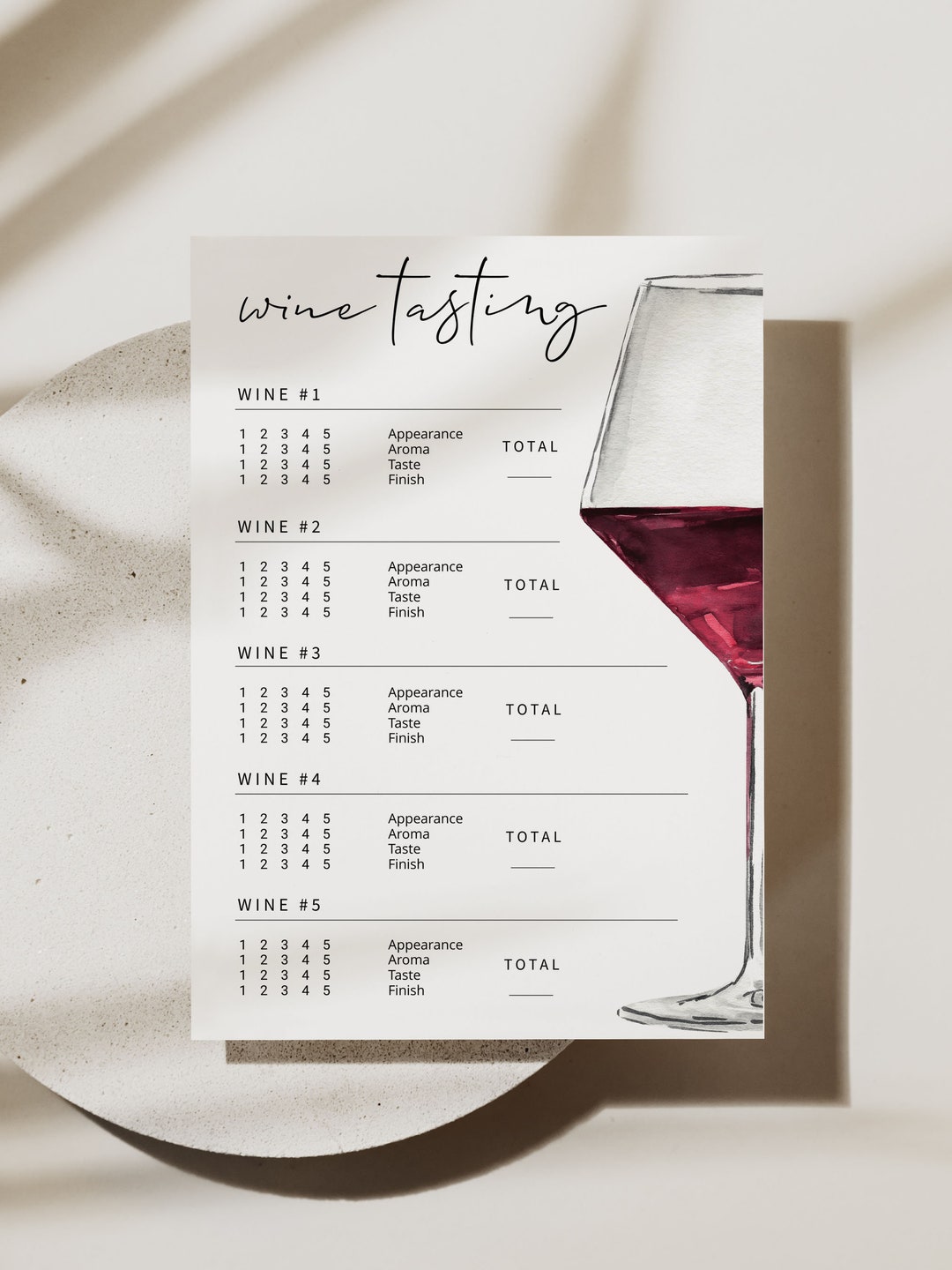 WINE | Tasting Card, Wine Tasting Score Card, Wine Tasting Notes ...