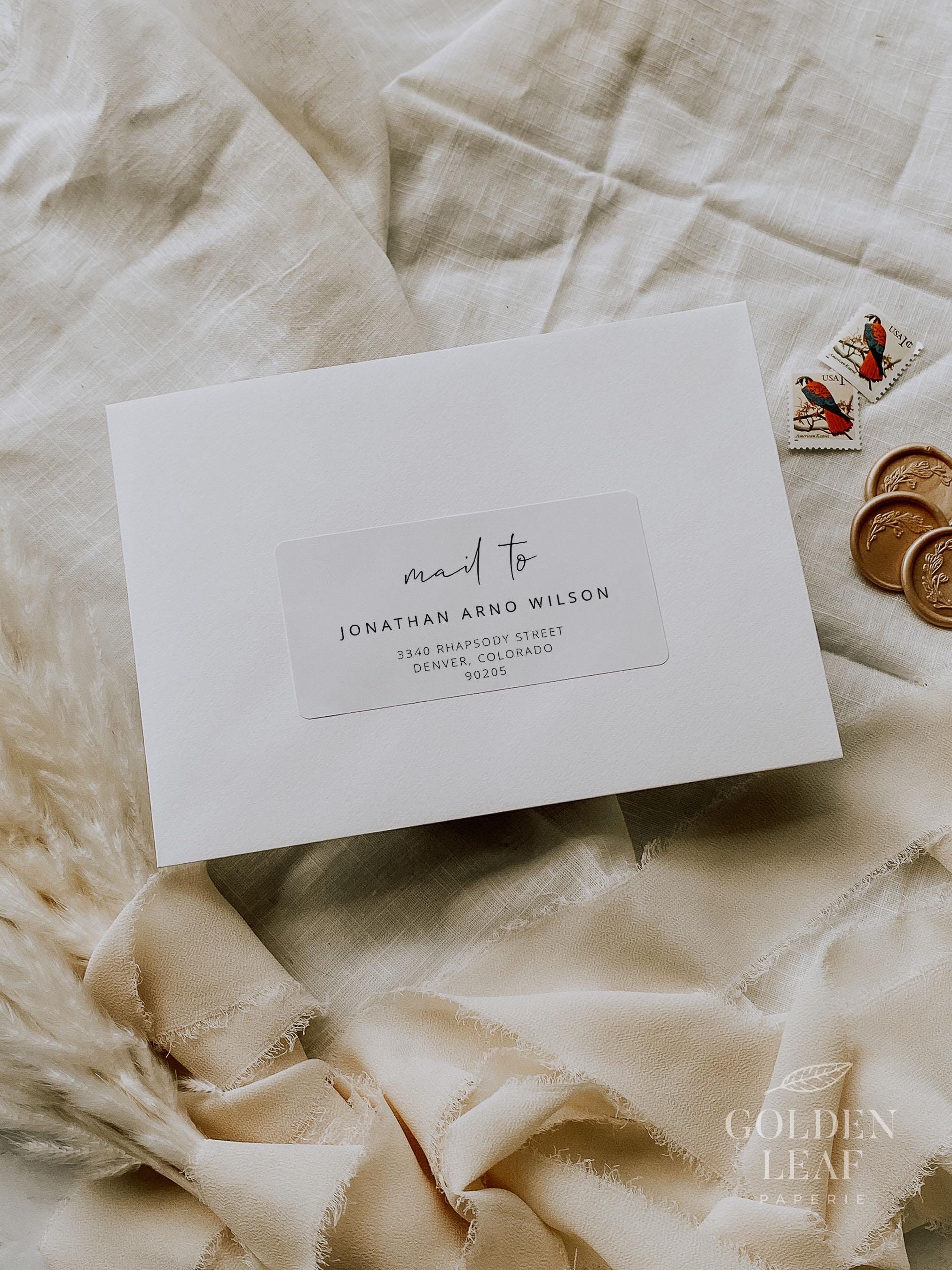 MINIMALIST | Address Label Template, Printable Label Template for ...