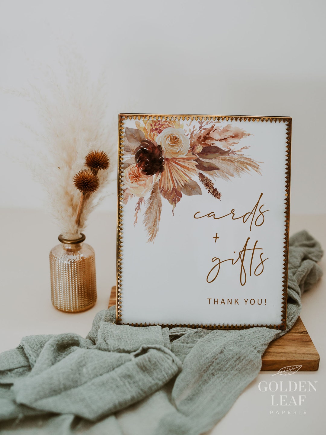 TERRACOTTA | Cards & Gifts Sign, Printable Template, Boho Wedding ...