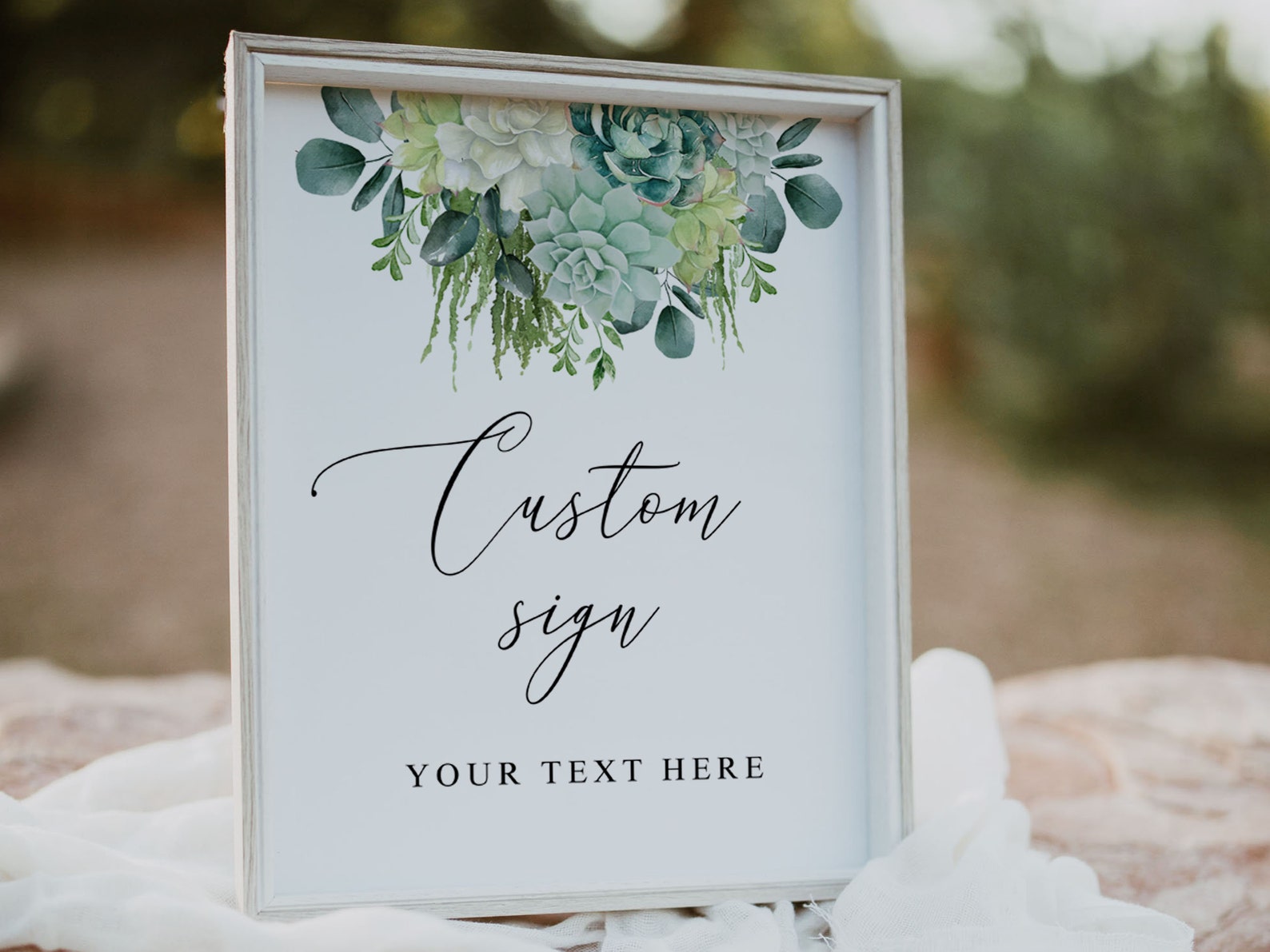 SUCCULENT Custom Sign Template Printable Boho Greenery | Etsy