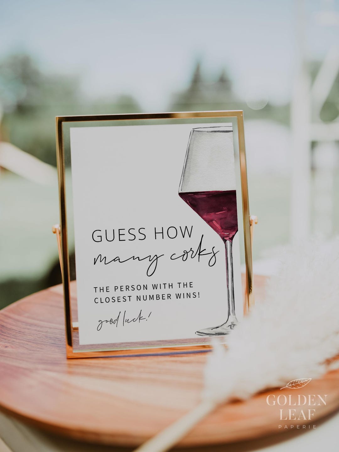 WINE | Guess How Many Corks Sign Template, Guessing Game, Hen Party ...