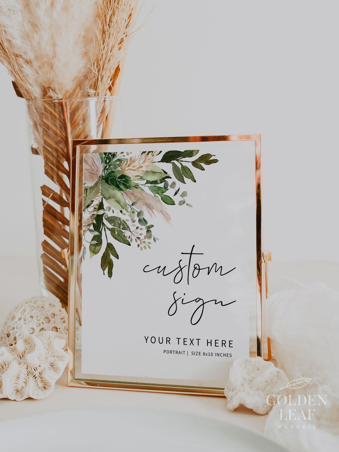 GREENERY Custom Sign Template Printable Boho Wedding - Etsy