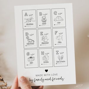 Baby's First ABC 123 Book, Baby Shower Activity, Printable Alphabet ...