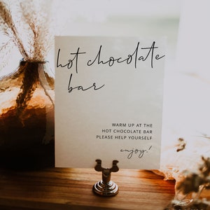 MINIMALIST | Hot Chocolate Bar Sign Template, Printable, Hot Cocoa ...