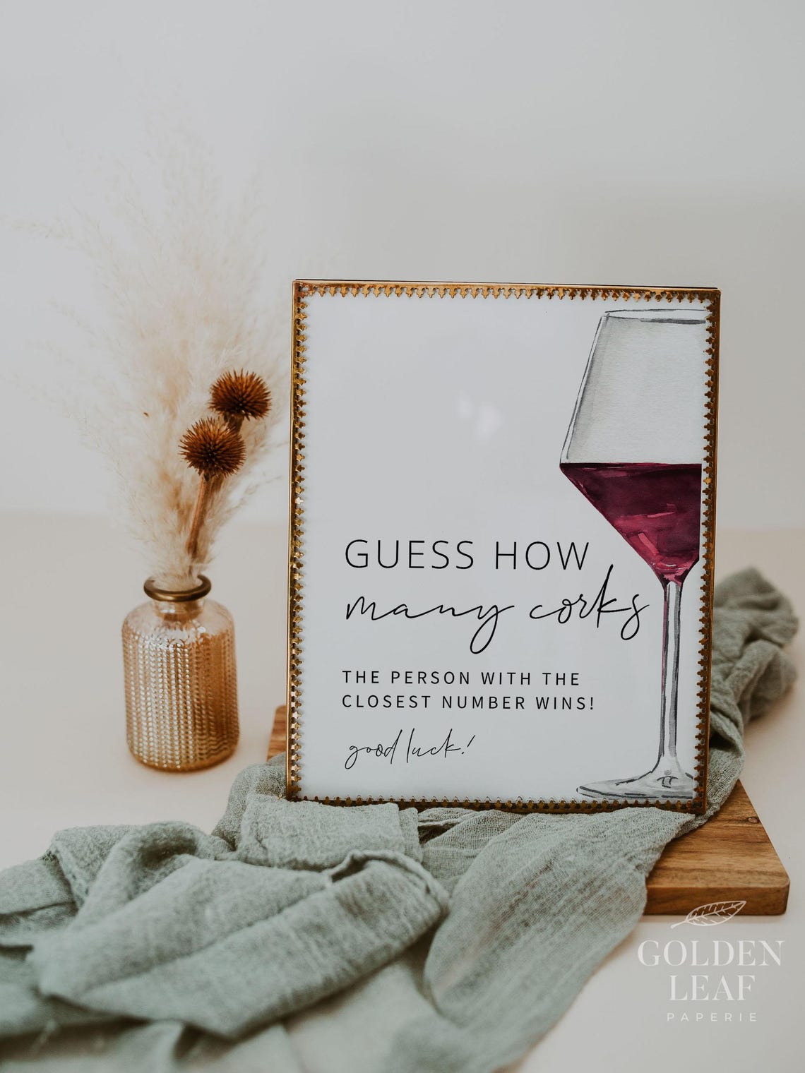 WINE | Guess How Many Corks Sign Template, Guessing Game, Hen Party ...