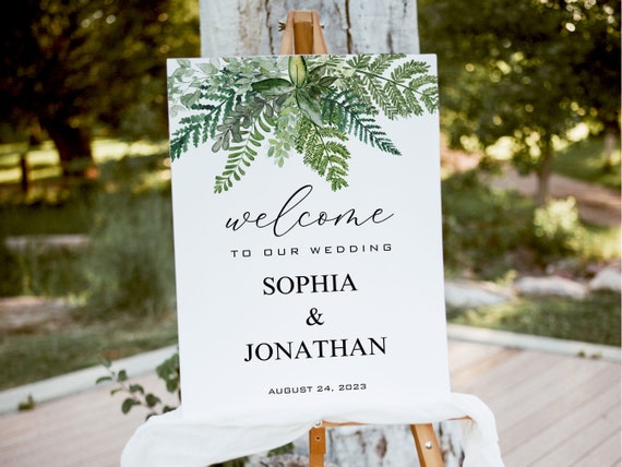 FERN Wedding Welcome Sign Template Printable Forest - Etsy