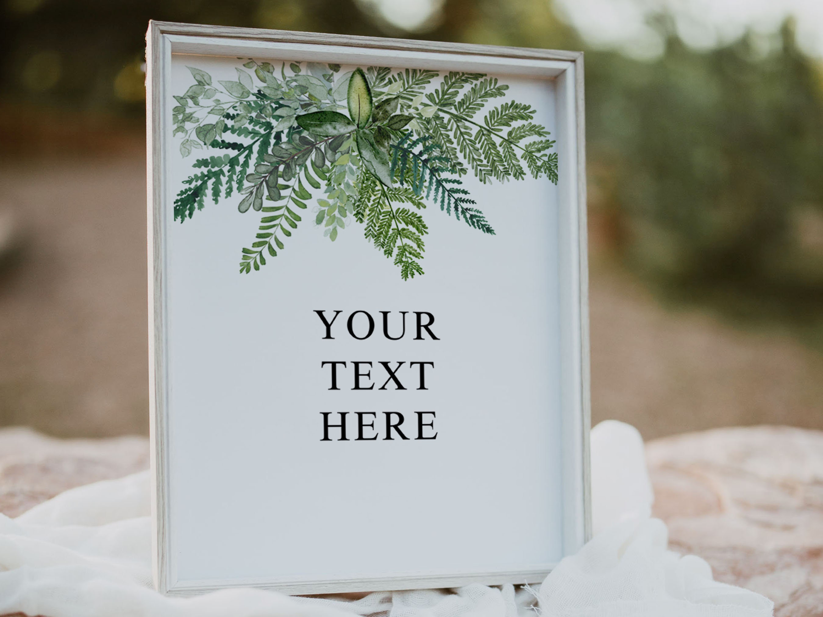 FERN Wedding Sign Template Custom Sign Printable Forest - Etsy