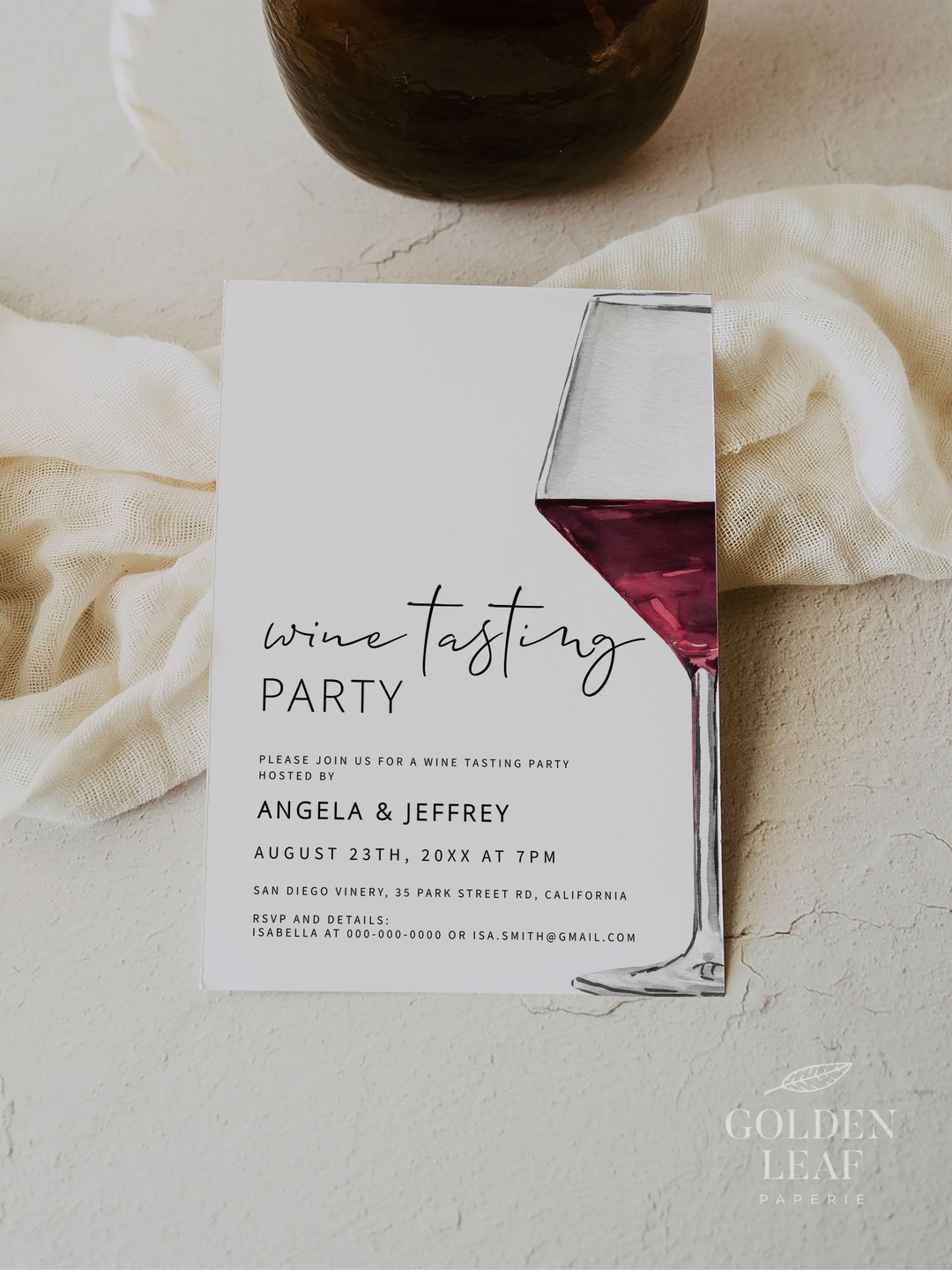 WINE | Tasting Party Invitation Template, Printable, Sip Sip Hooray ...