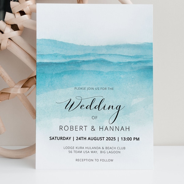 Water Themed Wedding Invitations - Etsy