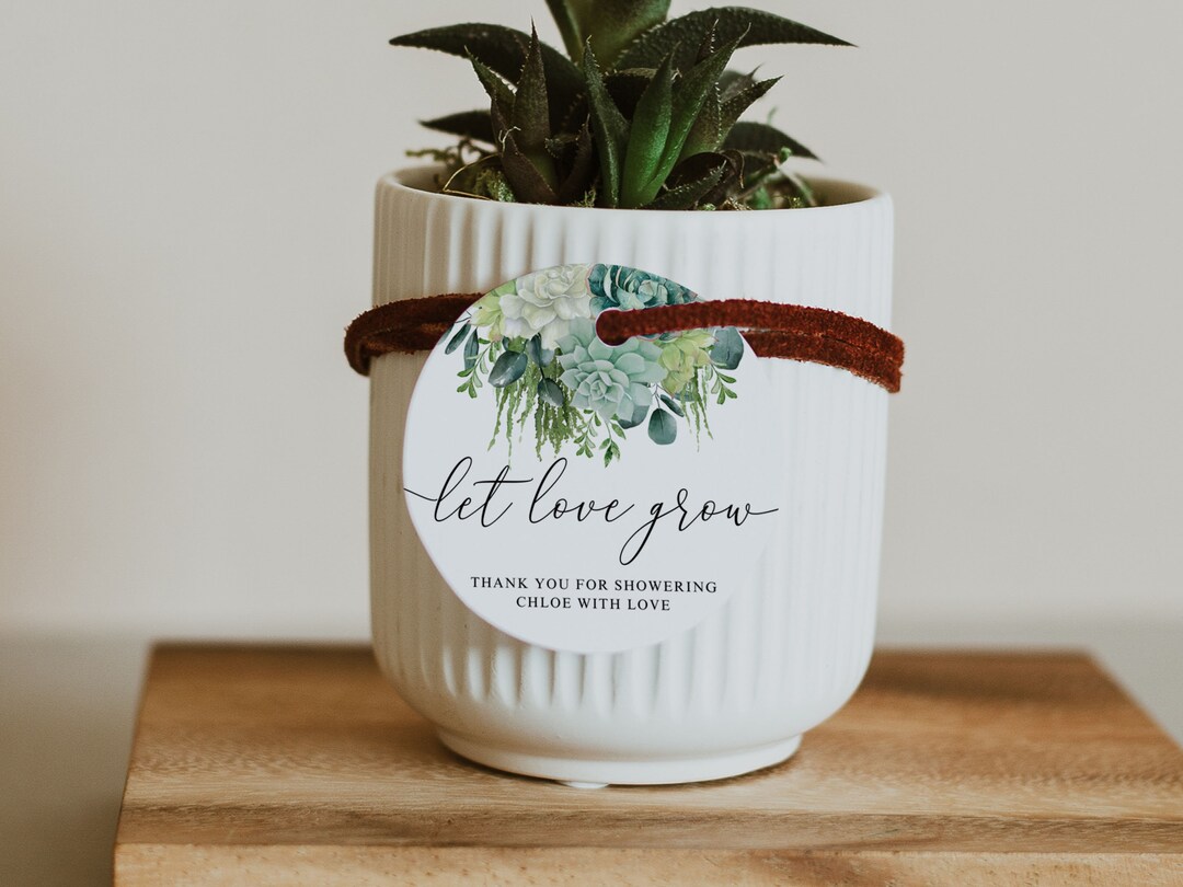 SUCCULENT | Favor Tags Template, Printable, Boho Greenery, Digital ...