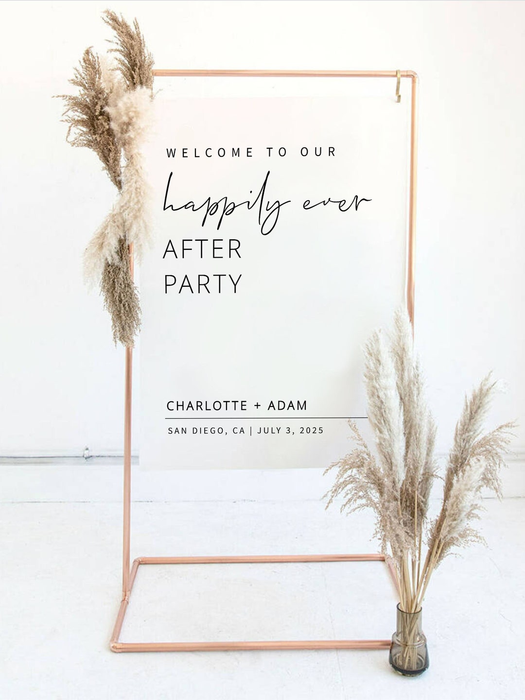 MINIMALIST | Wedding Welcome Sign Template, Happily Ever After Party ...