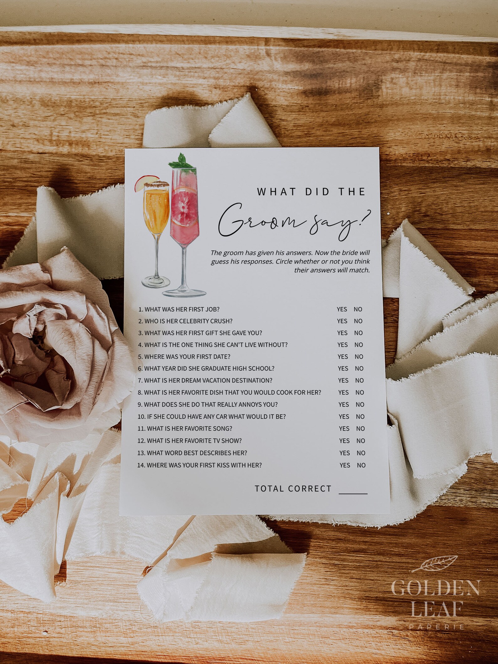 CHAMPAGNE | Bridal Shower Games Bundle, Printable Templates, Mimosa ...
