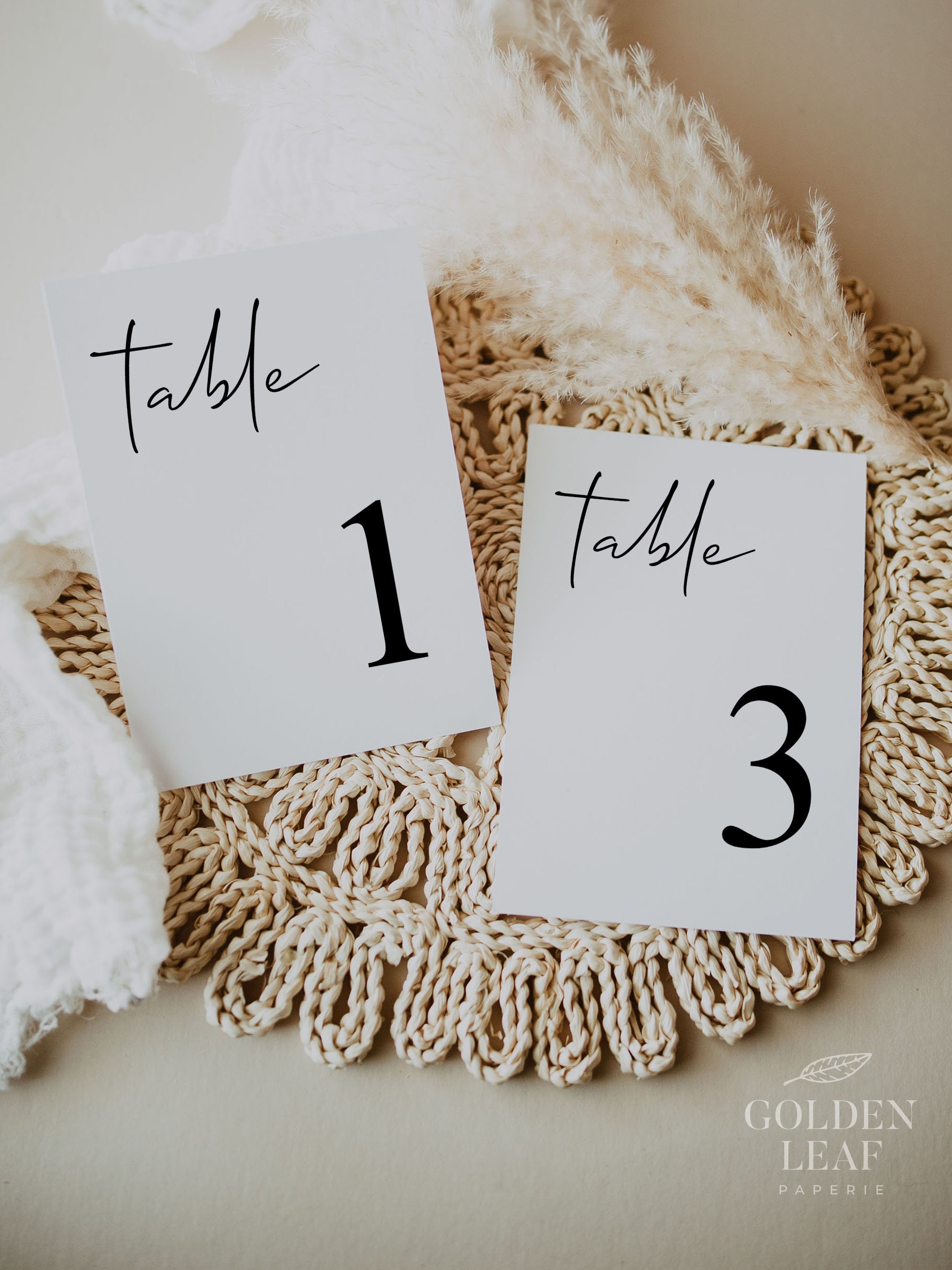 MINIMALIST Table Numbers Printable Template Modern Table | Etsy