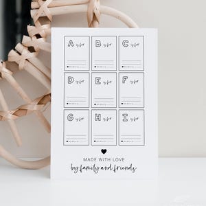 Baby's First ABC 123 Book, Baby Shower Activity, Printable Alphabet ...