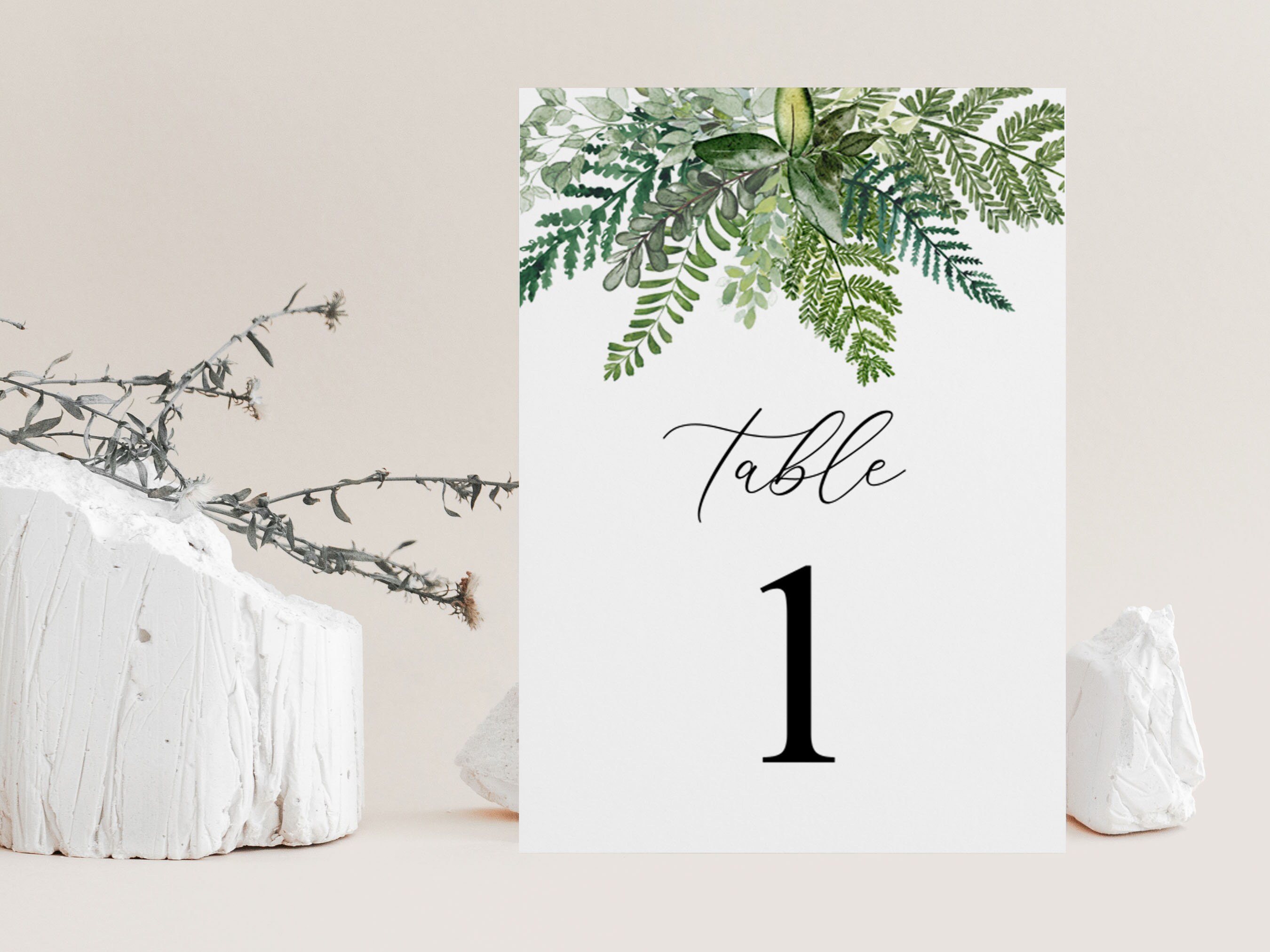 FERN | Wedding Template Suite, Printable, Forest Greenery, Complete ...