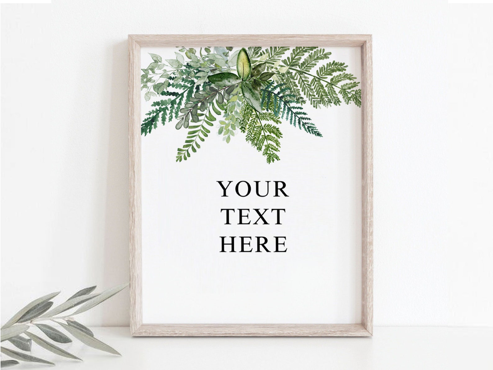 FERN Wedding Sign Template Custom Sign Printable Forest - Etsy
