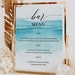 BEACH Bar Sign Printable, Drinks Menu Template, Digital Download - Etsy