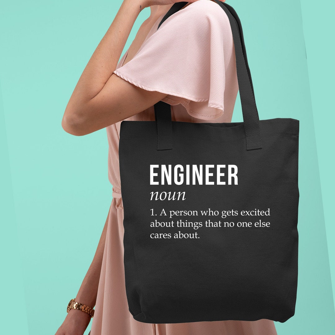 Engineer Noun Cotton Tote Bag, Shoulder Bag, Canvas, Custom, Shopping ...