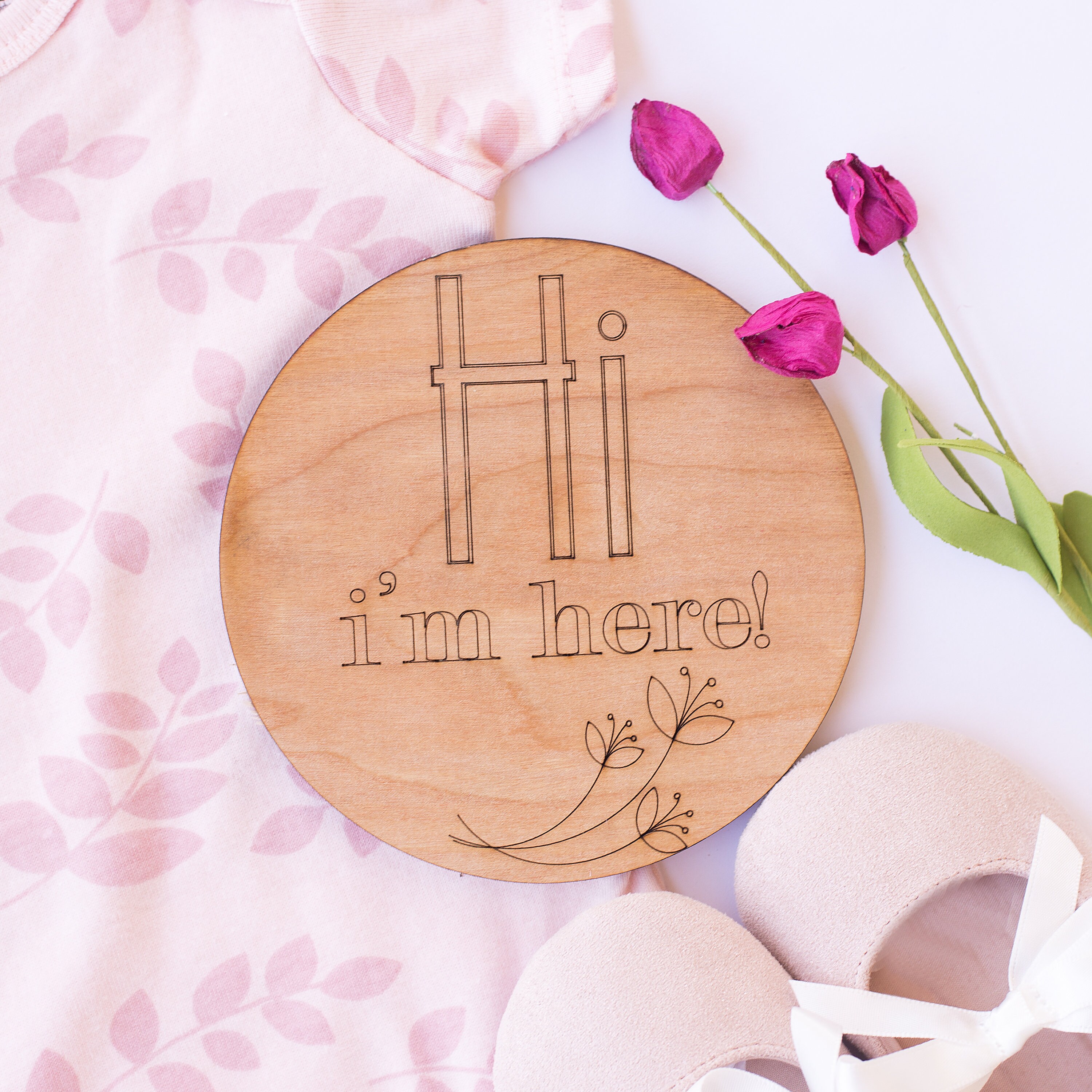 Newborn Sign Wood Baby Sign Round Sign Newborn - Etsy.de