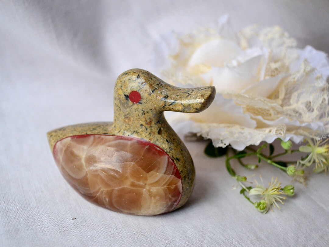 Onyx Marble Duck Figurine Brown Onyx Ornament Onyx Animals Duck Gift ...