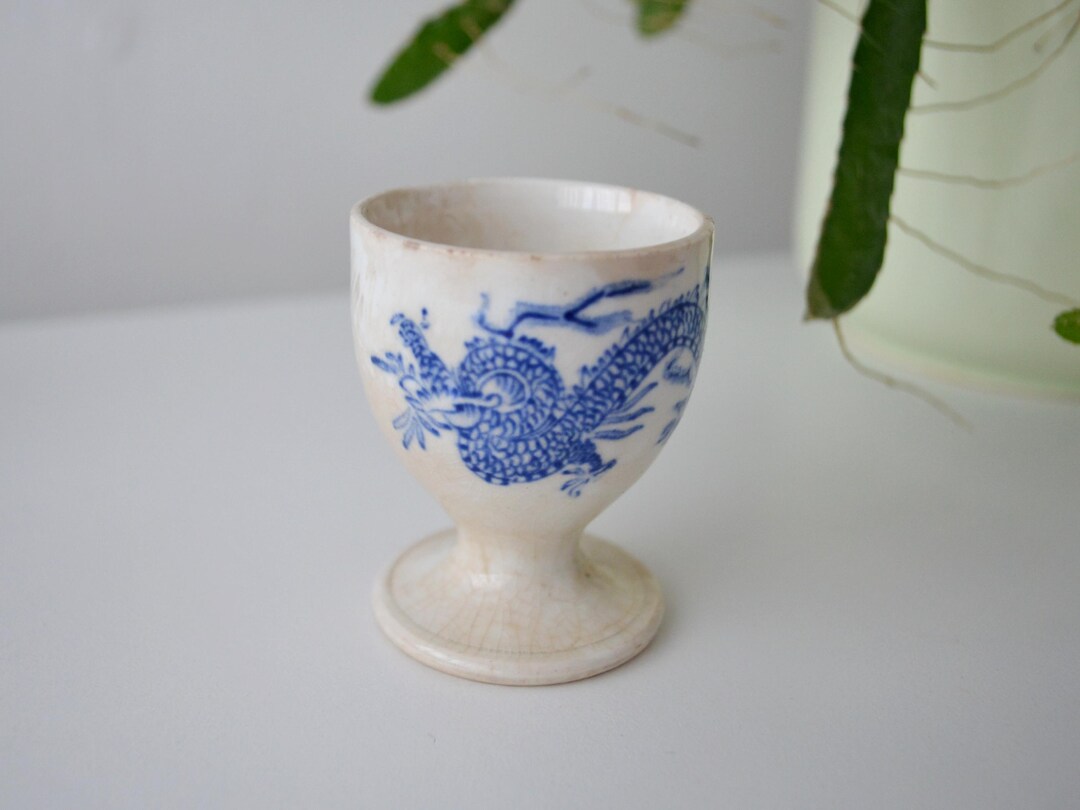 Cauldon Ware Imari Egg Cup 5.5cm Hand Painted Oriental Scene English ...