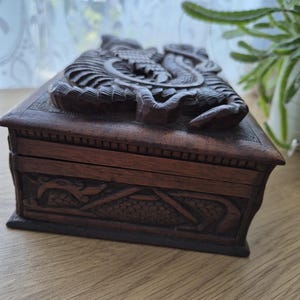 Chinese Box Dragon Hand Made Wooden Box Chinese Jewellery Box Chinese ...